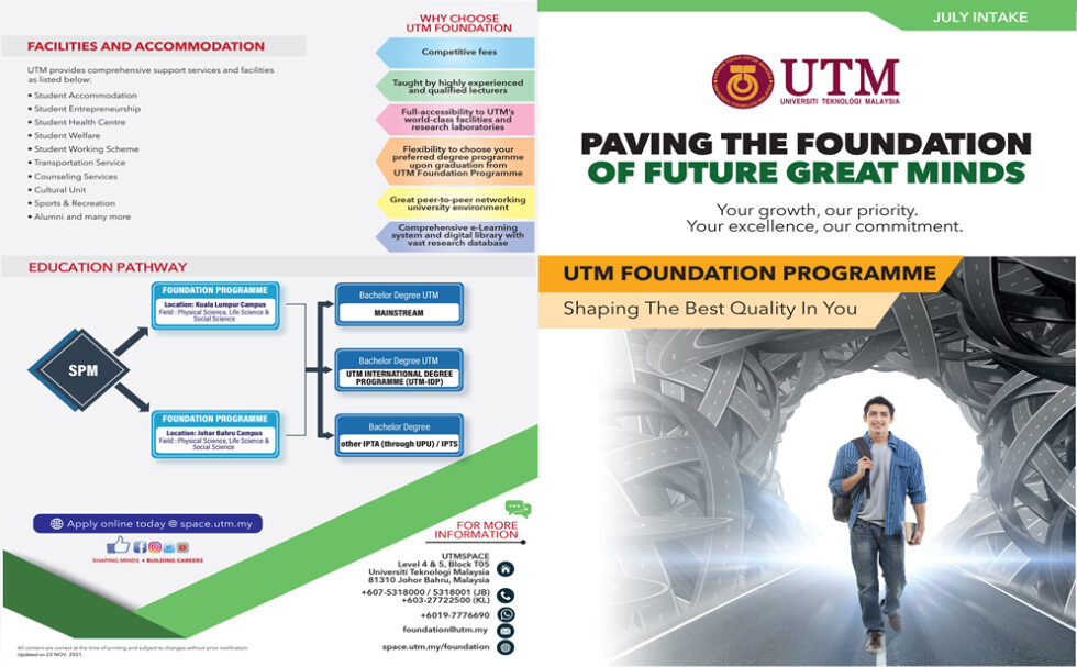 UTM Foundation Programme - SPACE : Official Portal of School of ...