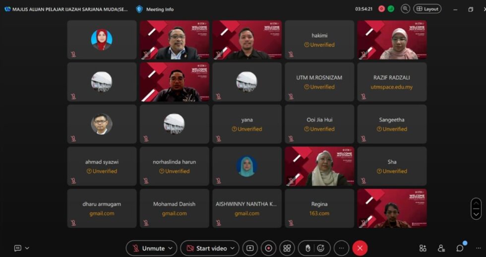 Majlis Aluan Pelajar Program Ijazah Sarjana Muda Sepenuh Masa | SPACE UTM